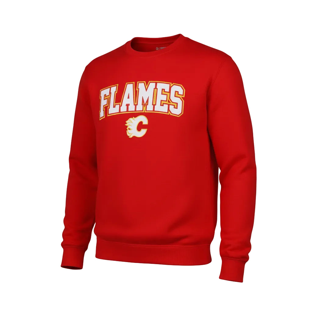 Flames Express Wordmark Crest Crew – CGY Team Store