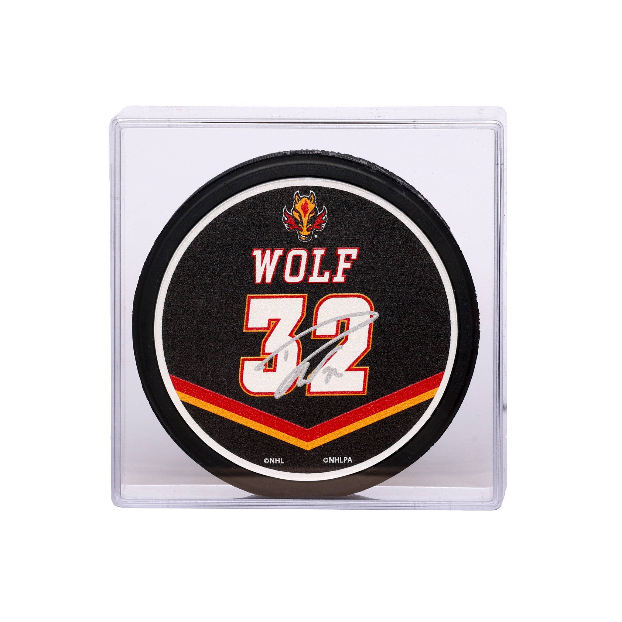 Flames 3rd Wolf #32 Puck – CGY Team Store