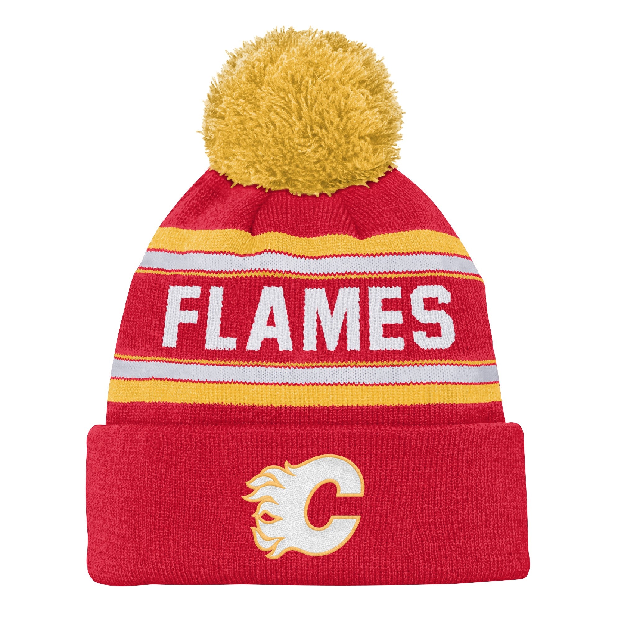 Flames Kids Jacquard Cuff Pom – CGY Team Store