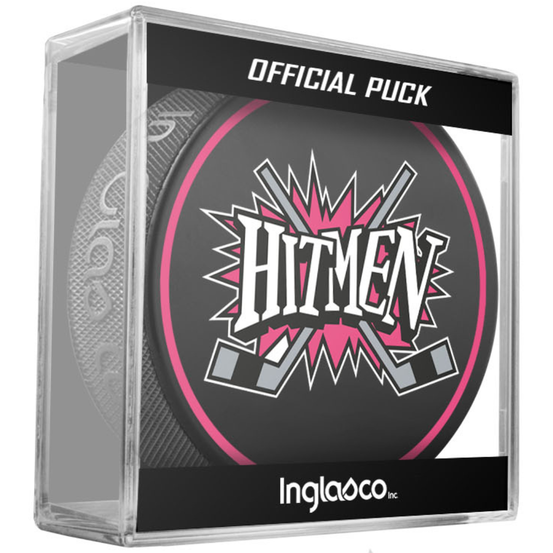 Hitmen 3rd Burst Logo Puck – CGY Team Store